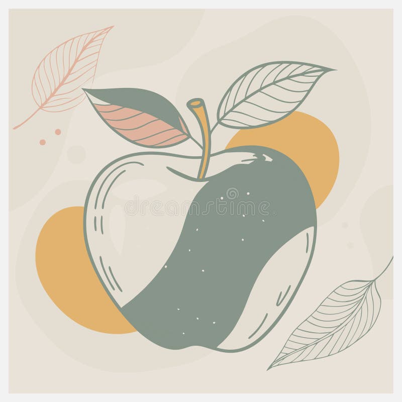 Crisp and Vibrant Apple Fruit Vector Illustration Stock Vector ...
