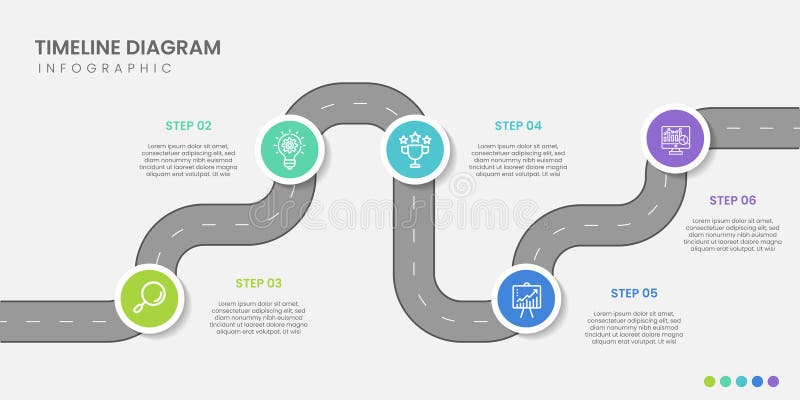 Infographic Template for Business Step Modern Time Line Diagram with ...