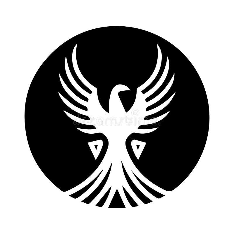 Phoenix Rising Vector Silhouette Logo Stock Vector - Illustration of ...