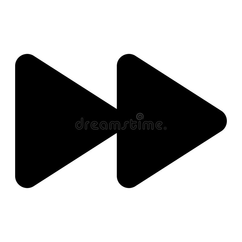 Fast Forward Vector Icon. Movie, Video, Music Media Player Button ...