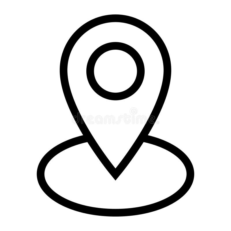 Location Pin Icon. Map Pin Place Marker Pointer. GPS App Sign ...