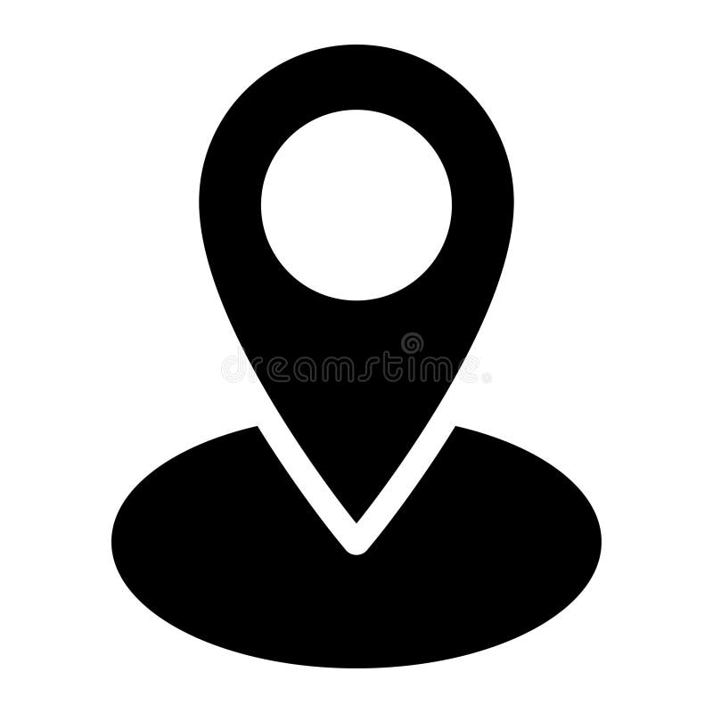 Location Pin Icon. Map Pin Place Marker Pointer. GPS App Sign ...
