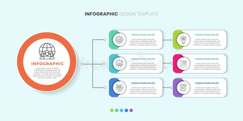 Infographic Label Design with Circle Infographic Template Design and 4 Options Stock Vector ...
