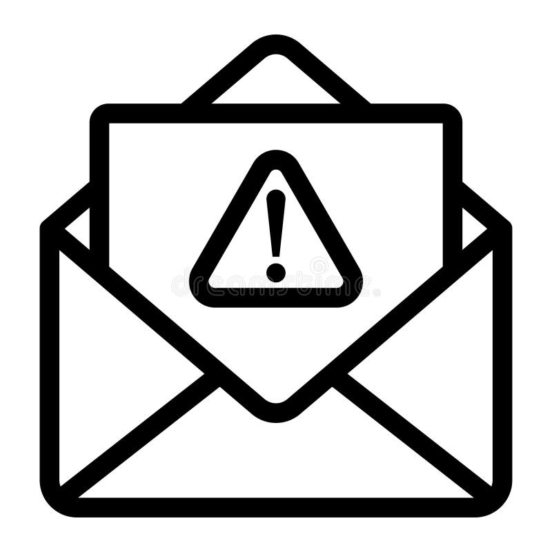 Mail with Exclamation Mark Vector Icon. Warning Email Notification ...