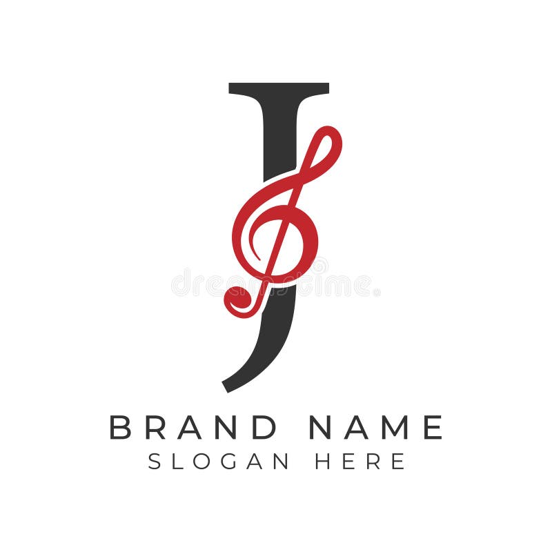 Initial Letter J with Musical Note Style Icon. Alphabet J Music Logo ...