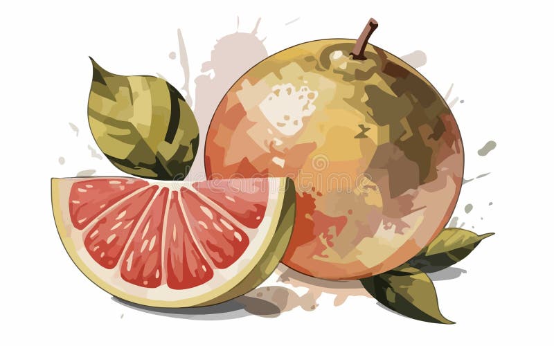 Pomelo Fruits Art and Illustration Generative AI Stock Illustration ...