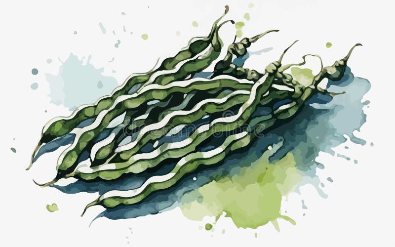 String Beans Art and Illustration Generative AI Stock Illustration ...