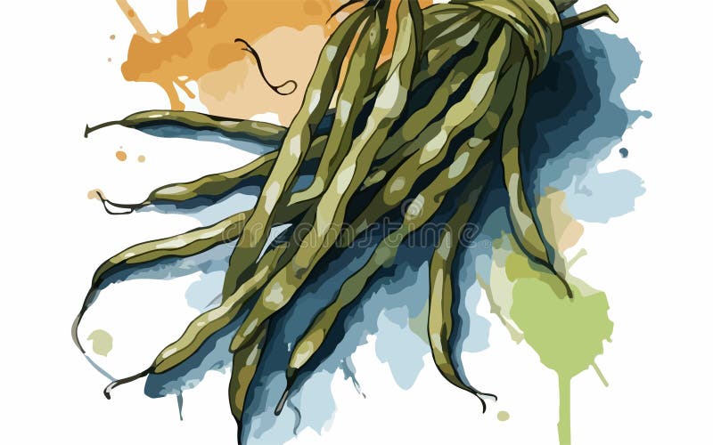 String Beans Art and Illustration Generative AI Stock Illustration ...