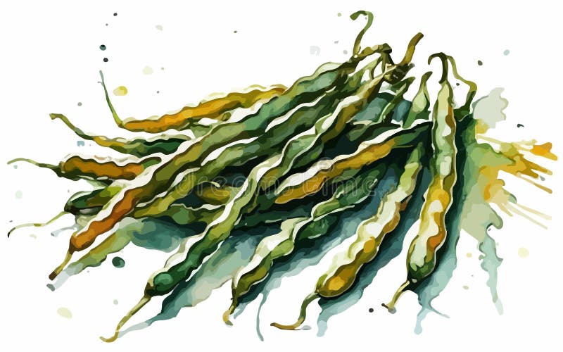 String Beans Art and Illustration Generative AI Stock Illustration ...