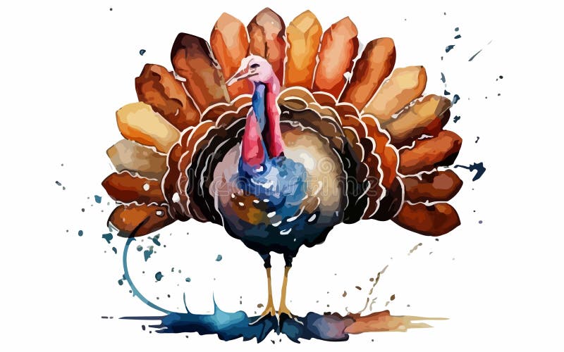 Turkey Art and Illustration Generative AI Stock Vector - Illustration ...