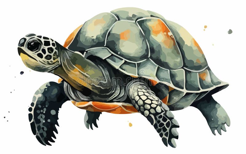 Turtle Art and Illustration Generative AI Stock Vector - Illustration ...