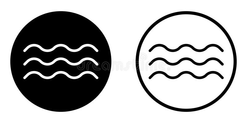 Waves Vector Icon Set. Sea Wave Symbol. Ocean Wave Sign. Water Symbol ...