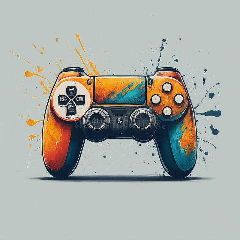 Sticker with a Pile of Different Game Controllers Clipart Vector Stock ...