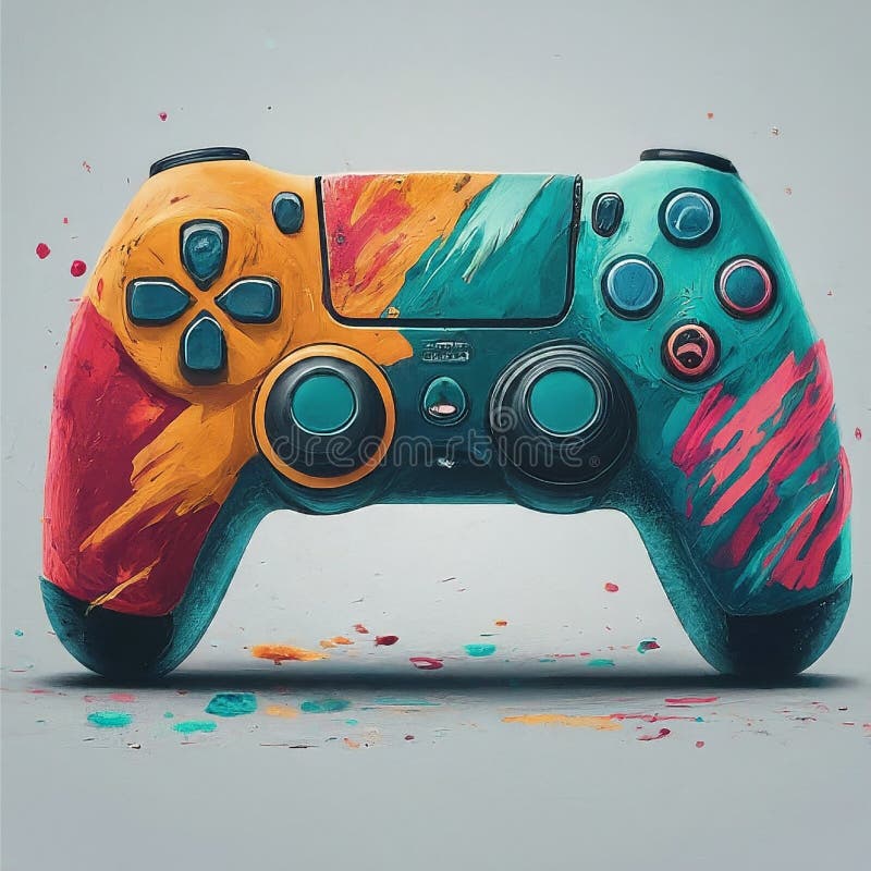 Sticker with a Pile of Different Game Controllers Clipart Vector Stock ...