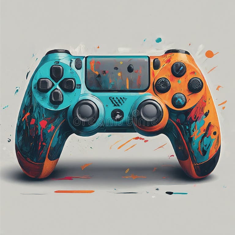 Sticker with a Pile of Different Game Controllers Clipart Vector Stock ...