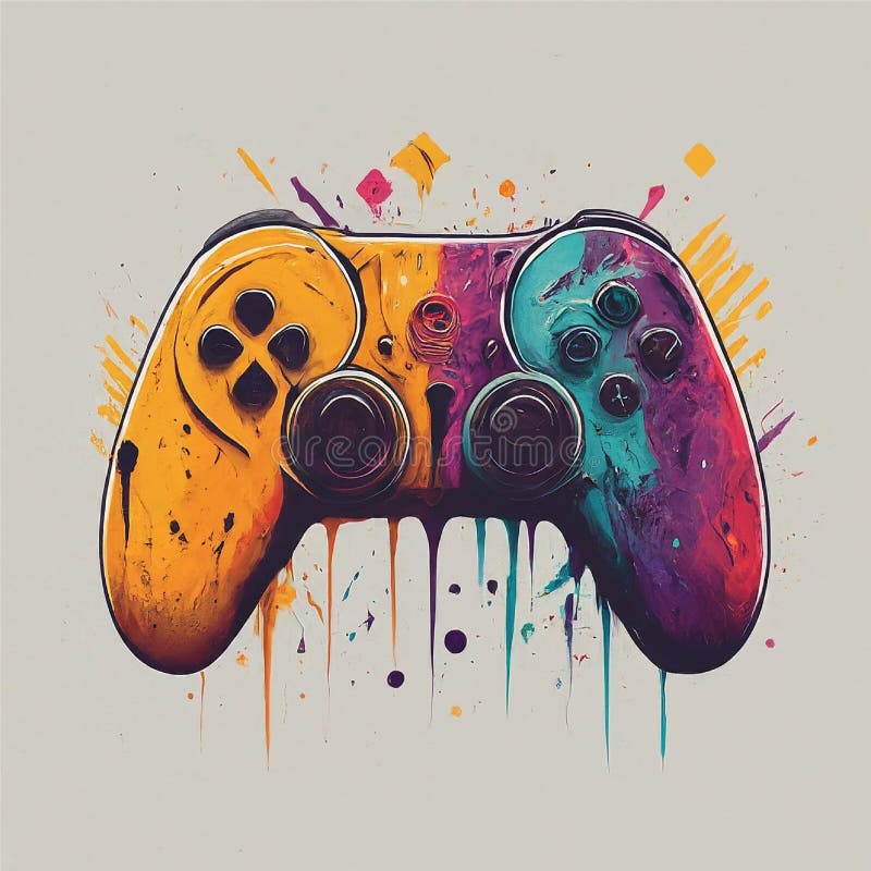 Sticker with a Pile of Different Game Controllers Clipart Vector Stock ...