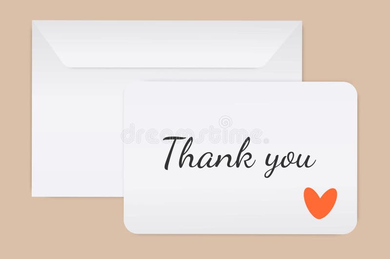 Thank You Note Envelope Stock Illustrations – 167 Thank You Note ...