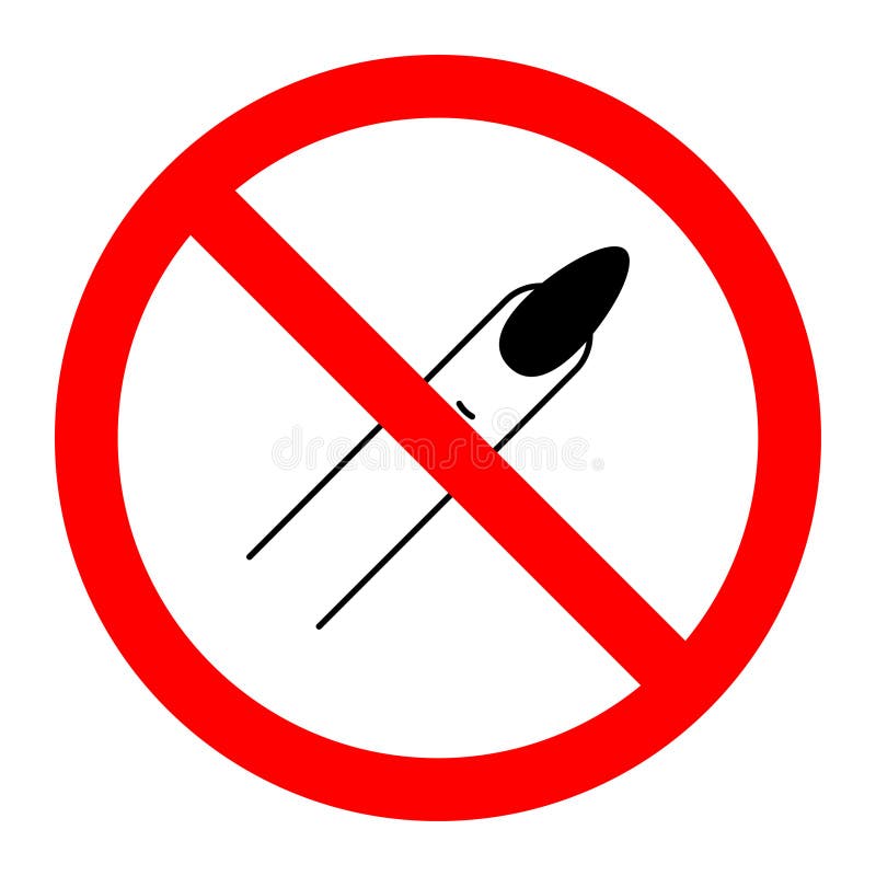 No Nail Sign. Nail Not Allowed. the Red Circle Prohibiting Symbol. No ...