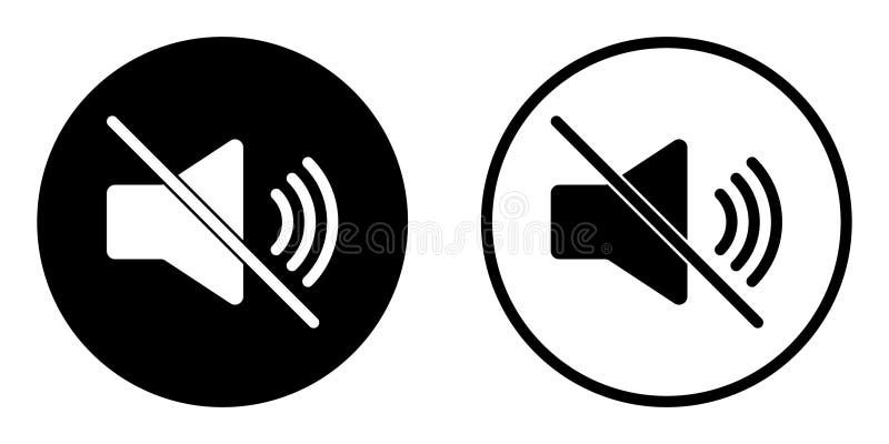 Volume Mute Outline Icon Symbols. Adjustment Button Linear Pictogram ...
