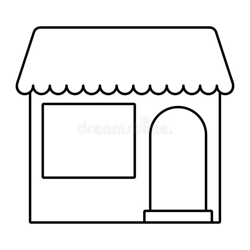 Shop Vector Icon. Shopping Store Isolated on White Background ...