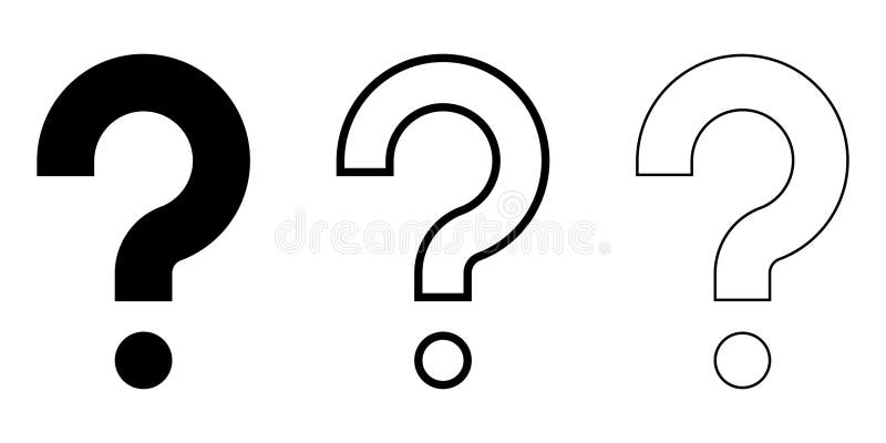 Question Mark Vector Icon Set. Flat Pictogram for Apps and Websites ...
