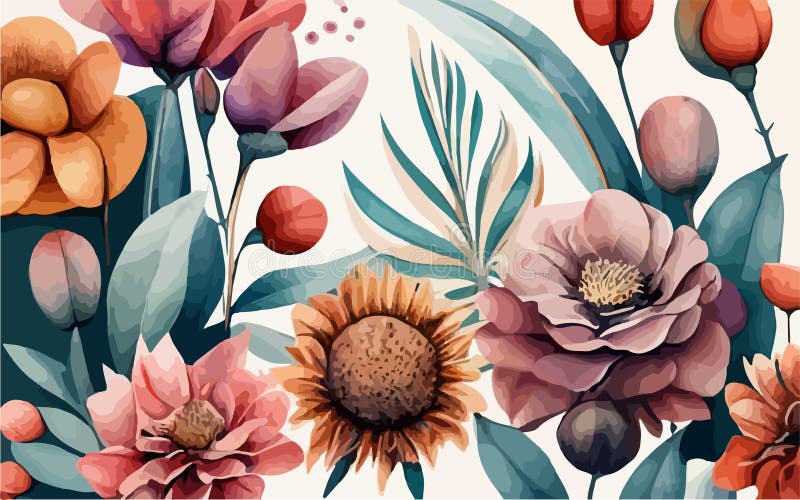 Alamanda Flower Watercolor Illustration Made with Ai Stock Vector ...