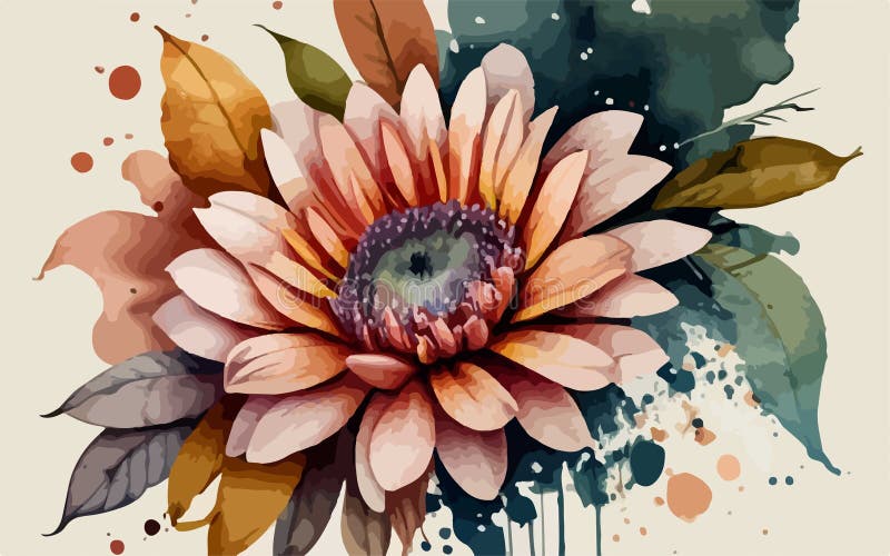 Ashoka Flower Watercolor Illustration Made with Ai Stock Vector ...