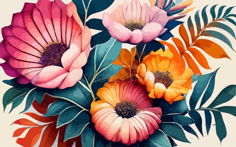 Watercolor Illustration of Ashoka Flower, Botanical Illustration ...