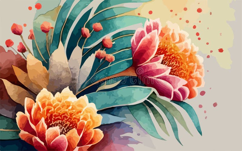 Watercolor Illustration of Ashoka Flower, Botanical Illustration ...