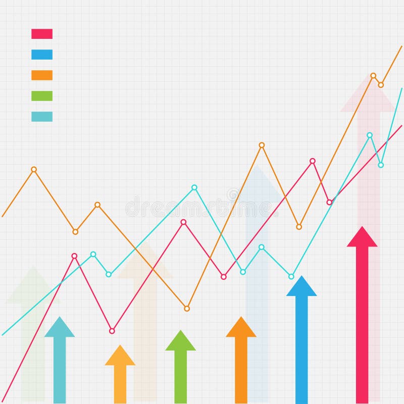 Diagram Rising Diagram Graph Growth Chart Stock Illustration with ...