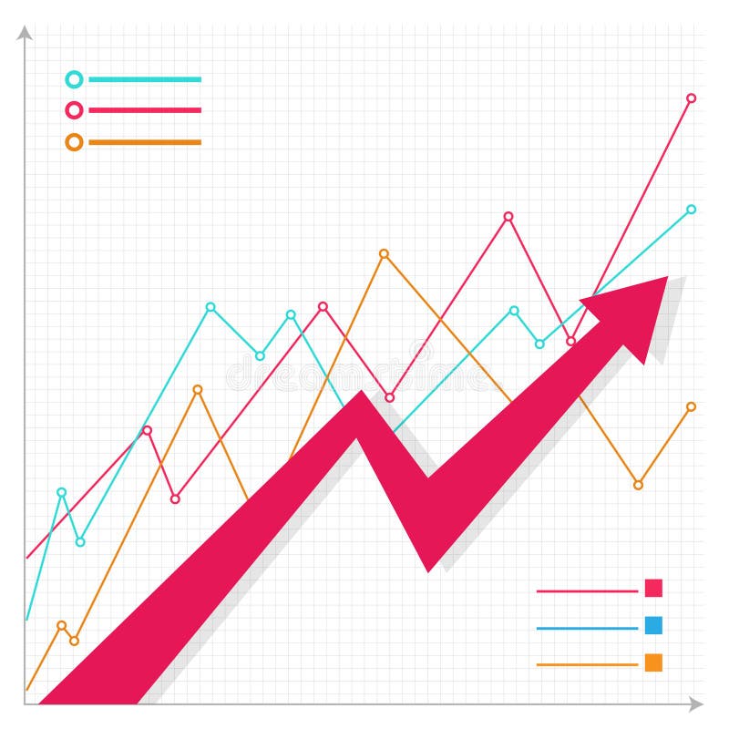 Diagram Rising Diagram Graph Growth Chart Stock Illustration with ...