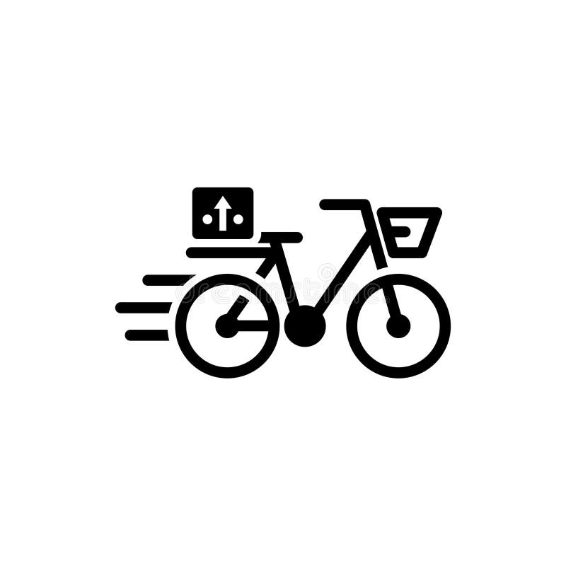 Delivery bicycle icon stock vector. Illustration of document - 337719160