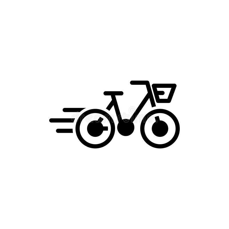 Delivery bicycle icon stock vector. Illustration of typically - 337719252