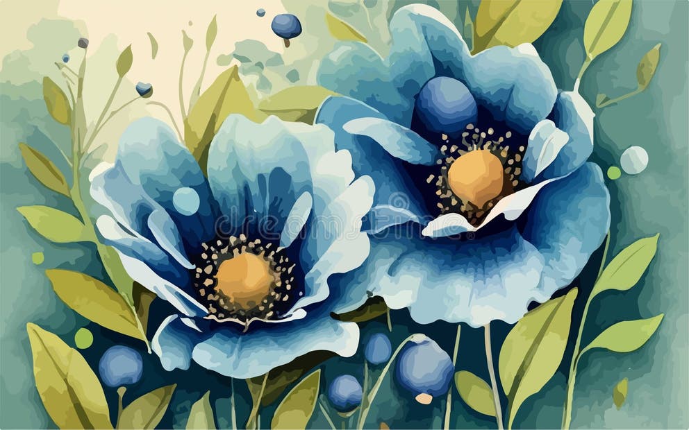 Watercolor Illustration of Blue Bell, Botanical Illustration, Flowers ...