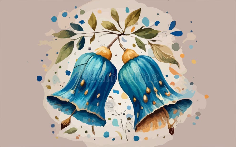 Watercolor Illustration of Blue Bell, Botanical Illustration, Flowers ...