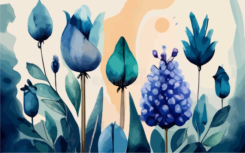 Watercolor Illustration of Blue Bell, Botanical Illustration, Flowers ...