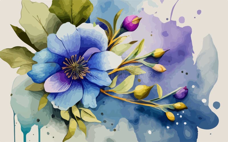 Watercolor Illustration of Blue Bell, Botanical Illustration, Flowers ...