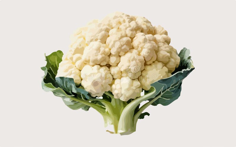 Watercolor Illustration of Cauliflower, Botanical Illustration, Flowers ...