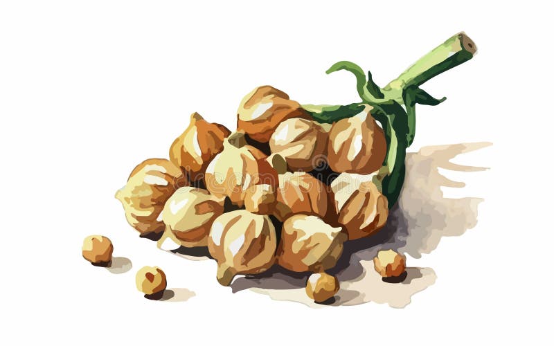 Watercolor Illustration of Chickpea, Botanical Illustration, Flowers ...