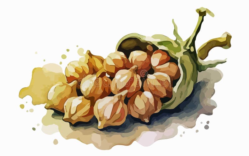 Watercolor Illustration of Chickpea, Botanical Illustration, Flowers ...