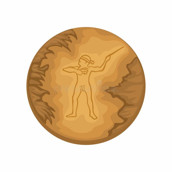 The Marree Man Modern Geoglyph from Australia Illustration Vector Stock ...