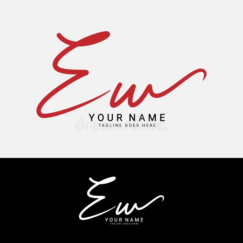 E, U, EU Initial Letter Logo. Alphabet EU Handwritten Signature Logo ...