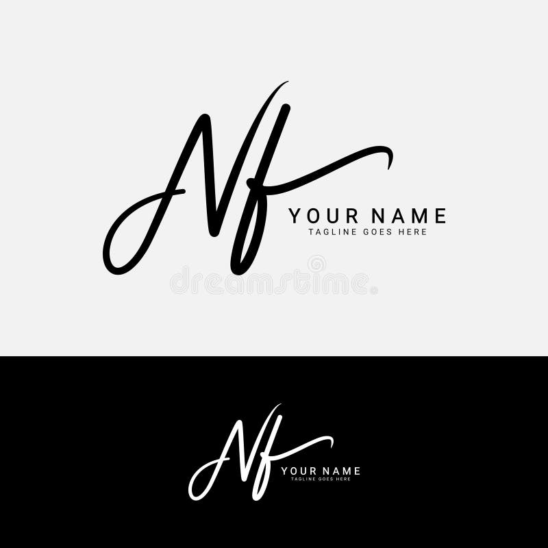 Nf Logo Handwritten Signature Stock Illustrations – 83 Nf Logo ...