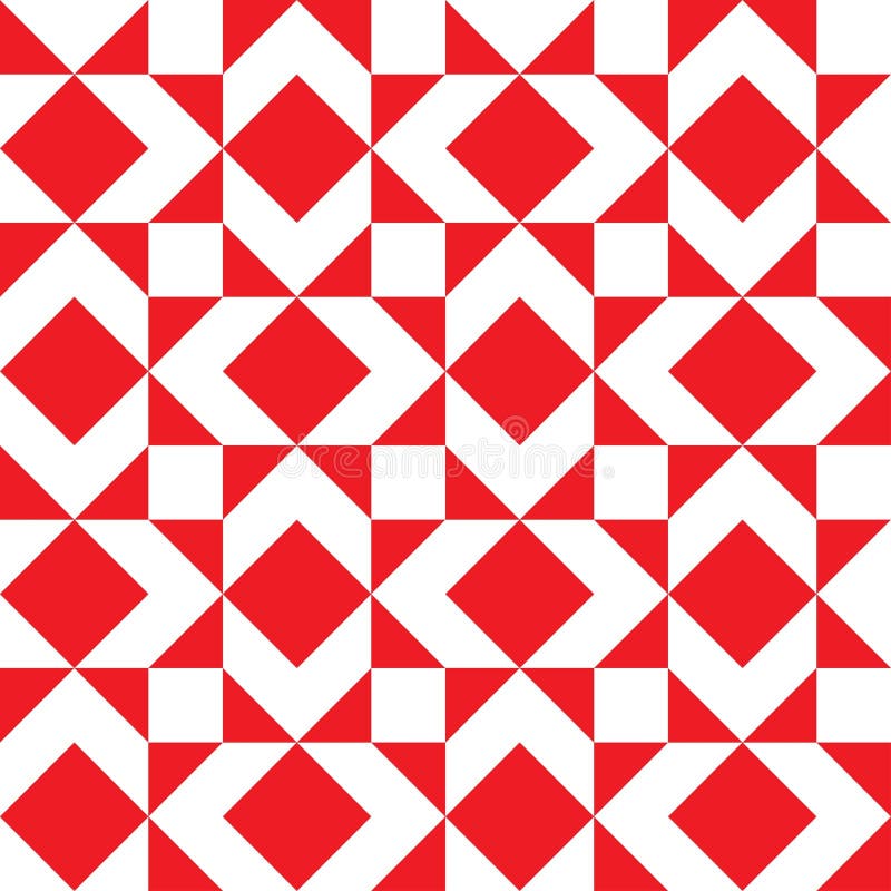 Abstract Geometric Pattern with Red Red Shapes on White Background ...