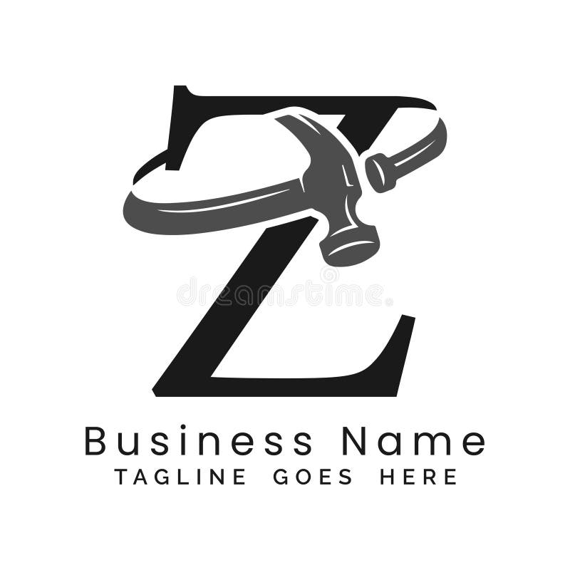 Z Letter Logo Construction Vector for Woodworking Company. Alphabet Z ...