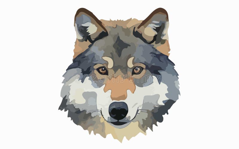 Watercolor Illustration of Wolf, Illustration, Generative AI Stock ...