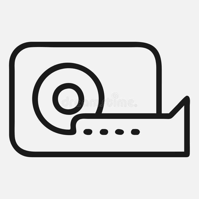 Tape Icon - Simple, Clean, and Versatile Design Stock Illustration ...