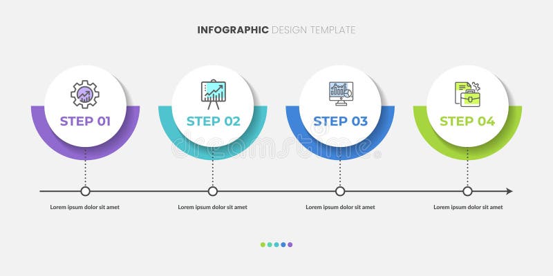 Timeline Creator Infographic Template. 4 Step Timeline Journey ...