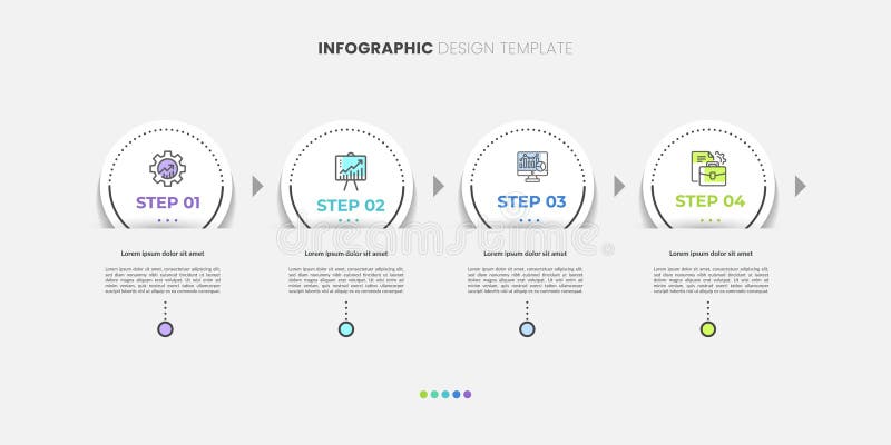 Timeline Creator Infographic Template. 4 Step Timeline Journey ...
