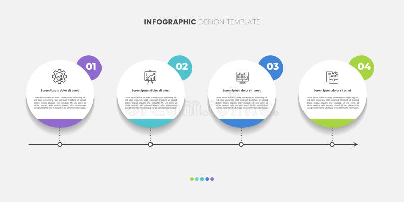 Timeline Creator Infographic Template. 4 Step Timeline Journey ...